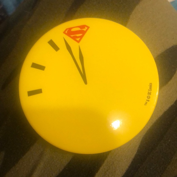 DC Comics | Jewelry | Superman Doomsday Clock Button | Poshmark